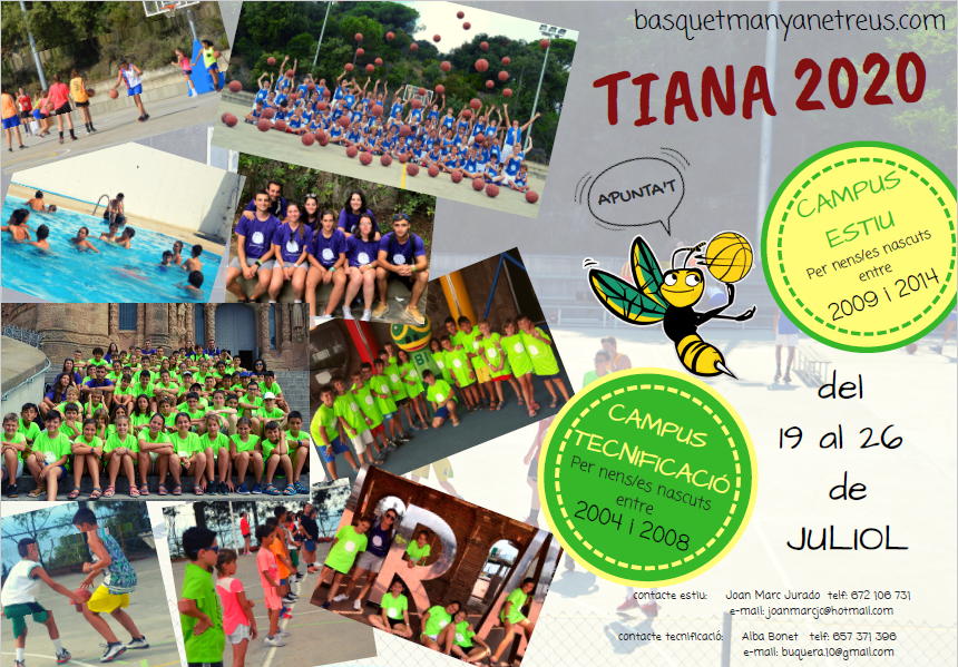 CAMPUS ESTIU TIANA 2020 | Bàsquet Manyanet Reus